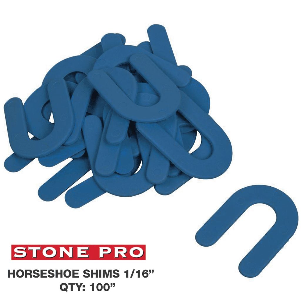 StonePro 1/16" Horseshoe Shims QTY 100 - Hard Rock Tool