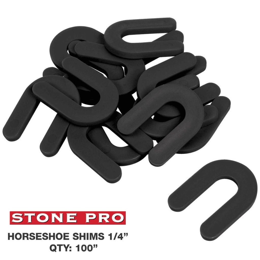 StonePro 1/4" HorseShoe Shims QTY 100 - Hard Rock Tool